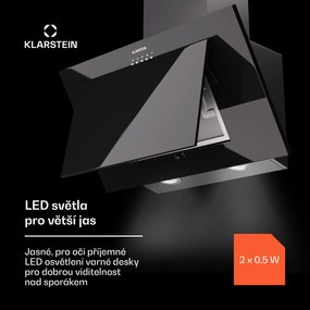 Klarstein Athena 60, digestoř, 60 cm, 247 m³/h, LED, odsávání/recirkulace