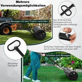 Costway Válec na trávu z kovového zahradního válce pro připevnění válečku