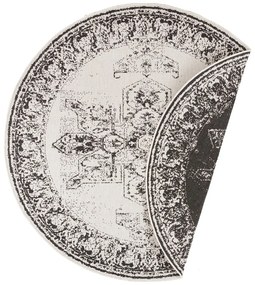Černo-krémový venkovní koberec NORTHRUGS Borbon, ø 200 cm