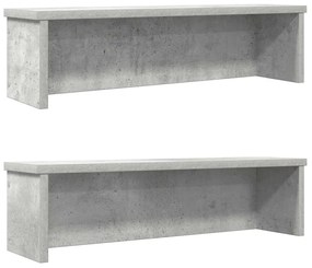 kuchyňské regály stohovatelné 2 pcs betonově šedá 60x15x16 cm
