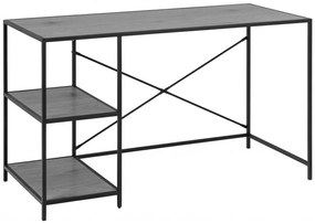 Design scandinavia Pracovní stůl Seaford, 130 cm, černá