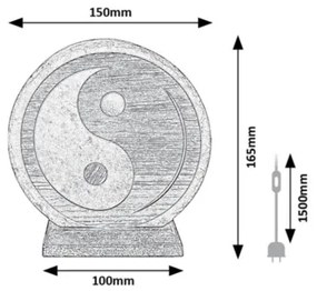 Rabalux 76032 - Solná lampa HARMIO 1xE14/15W/230V