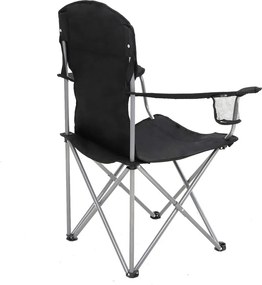 Kempingové židle NOMAD, set 2ks, černá SongmicsHome