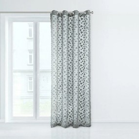 Design 91 Záclona připravená na průchodky 140x250 Bindy steel silver