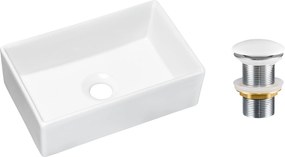 Comad Keramické umyvadlo na desku Gaja 35 35x22 + výpusť Click-Clack, bílá
