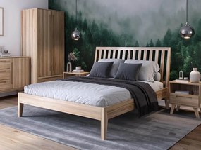 Dřevěná buková postel 180x200 Beskyd 01 Přírodní Buk
