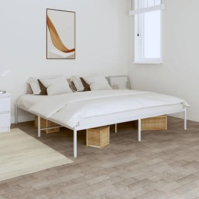 Kovový rám postele bílý 180 x 200 cm,  350917