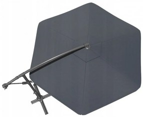 Zahradní skládací slunečník ARCADIA 300 cm, šedý