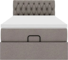 Osmanský postel s matrací taupe 100x200 cm textil 3311522