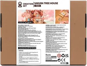 RoboTime Domeček na stromě Sakura / 3D dřevěná skládačka / 535 dílků /