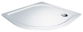 Mereo Čtvrtkruhová sprchová vanička, R550, bez nožiček, litý mramor 800 x 800 mm