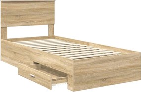 Rám postele se zásuvkou Sonoma dub 90 x 200 cm Kompozitní dřevo 3408319