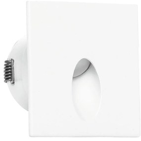 Linea Light 86563W70 Quara65_Q, bílé zápustné LED svítidlo do stěny, 1x2W 3000K, rozměr 7x7cm, IP65