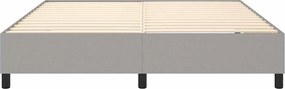 Rám postele s boxspringem světle šedý 160 x 200 cm textil 3120870