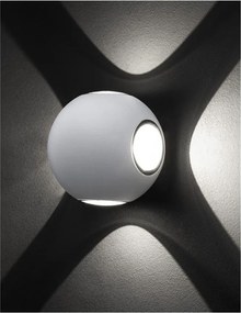 NV 852436 Venkovní nástěnné svítidlo COMO bílý hliník a sklo LED 4x1W 3000K 220-240V 4x51st. IP54 světlo ve čtyřech směrech - NOVA LUCE