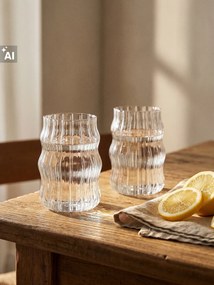 Sinsay - Rýhované sklenice 2 ks - clear