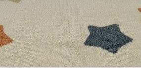 Weihai Haima Dahua Carpet DĚTSKÝ METRÁŽOVÝ KOBEREC LUNA P4239CM/01A2 dětský motiv barevné hvězdy na béžové BARVA: Vícebarevný, ŠÍŘKA: 4 m