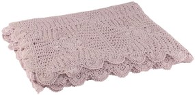 Fialkový bavlněný krajkový ubrus Lace violet - 200*135cm