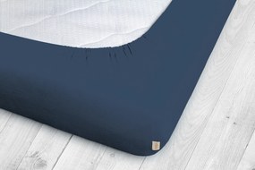 Jersey prostěradlo granátově modré na výšku 20 cm Velikost: 140 x 220