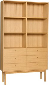 Knihovna v dekoru dubu v přírodní barvě 110x190x35 cm Read – Hübsch