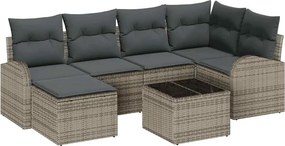 Set pohovek 7 ks Šedá polyratan 3354788