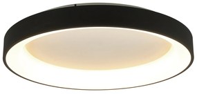 Mantra Niseko II, stropní kruhové svítidlo LED 40W, 2700-5000K, dálk. ovládání, černá, průměr 50cm