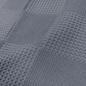Ervi 100% Bavlněný multifunkční deka-přehoz na postel Waffle - sedý