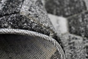 BE Koberec Lagos 1675 DARK GREY - šedý černý obdélníkový Rozměr: 80x150 cm