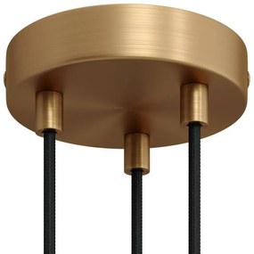CREATIVE CABLES Stropní rozeta - kovová - 3 otvory Varianta: Ø 120 x 25 mm, matný bronz