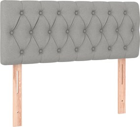 Box spring postel s matrací světle šedá 120x190 cm textil 3269793