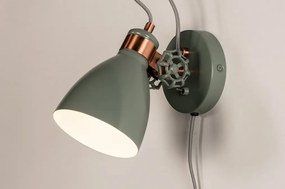 Nástěnné retro svítidlo s kabelem a vypínačem Blue Marina Industry
