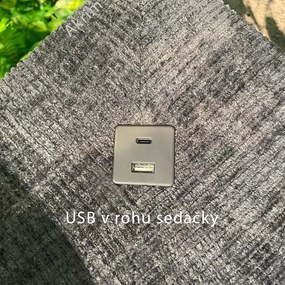 Sedací souprava NABOO | 169x253 | EXTRA KVALITA | zabudovaný USB port | VÝBĚR TKANIN