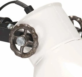 Podlahová lampa se 2 svítidly bílá E27 litina 320586