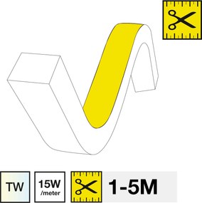 SLC SM16030 LED pásek SLC NEON FLEX TOP TW 2400-6500K 15W 762LM 1-5M IP67 - TLG