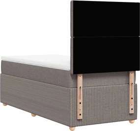 Box spring postel s matrací taupe 90x200 cm textil 3291957