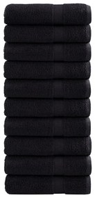 Premium ručníky SOLUND 10 ks černé 50 x 100 cm 600 g/m² 137427