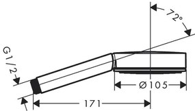Hansgrohe Pulsify S Ruční sprcha 10,5 cm, černá mat 24120670