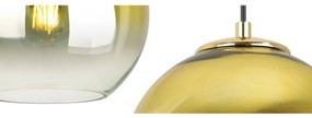Závěsné svítidlo Bergen Gold, 3x zlaté/transparentní skleněné stínítko (fi 20cm),