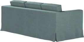 Potah na pohovku IKEA  Karlanda 3-místná nerozkládací, dlouhý barva modrá látka pletený vzor