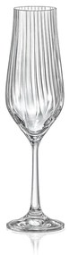 Crystalex - Bohemia Crystal Sklenice na šampaňské Tulipa Optic 170 ml, 6 ks