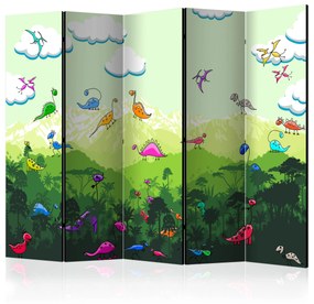Paraván - Colorful Dinosaurs II [Room Dividers]