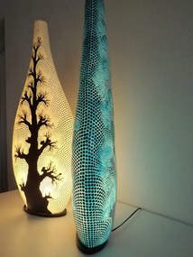 Lampa stolní STROM ŽIVOTA - oboustranne  ručně malována, 80 cm