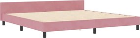 Postel s boxspringem s čelo Růžová 200 x 200 cm samet 3344968