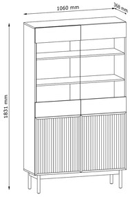 Obývací stěna SAORI | 3 díly B | dub cremona