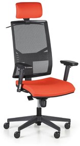 Antares Kancelářská židle OMNIA s opěrkou hlavy, oranžová