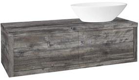 Dřevojas Koupelnová skříň STORM SZZ2 120 (umyvadlo Triumph) Varianta: N07 Stone / L01 Bílá vysoký lesk / Pravé