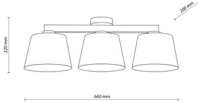 Brilagi - Přisazený lustr LATTE SABIA 3xE27/15W/230V borovice/bílá