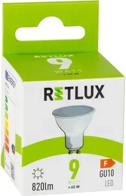 RETLUX RLL 418 GU10 bulb / 9W / 820 lm / 4000K - studená bílá