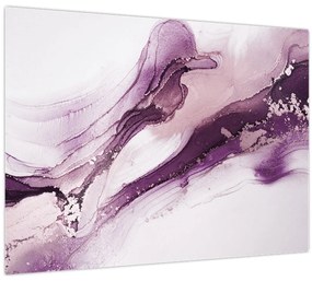 Skleněný obraz - Purple fluid art (70x50 cm)