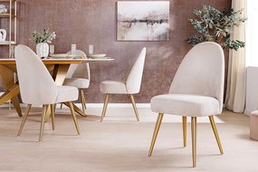 Designová jídelní židle Vermilius béžový manšestr